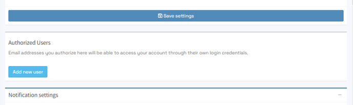 Adding Authorized Users to your account