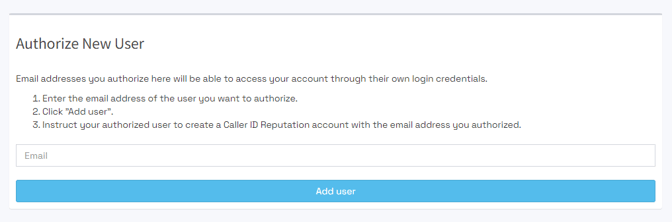 Adding Authorized Users to your account